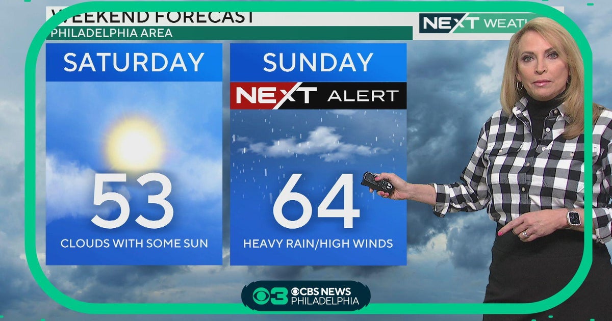 NEXT Weather: Calm end to week before Sunday-Monday storm - CBS ...