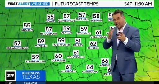Weekend cold front coming through - CBS Texas