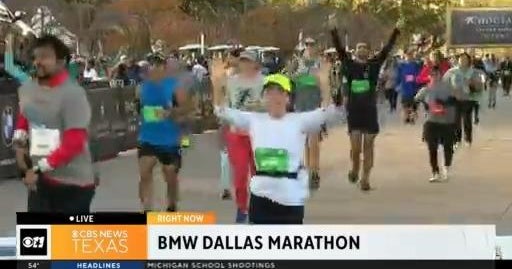 Runners take on day one of the BMW Dallas Marathon - CBS Texas