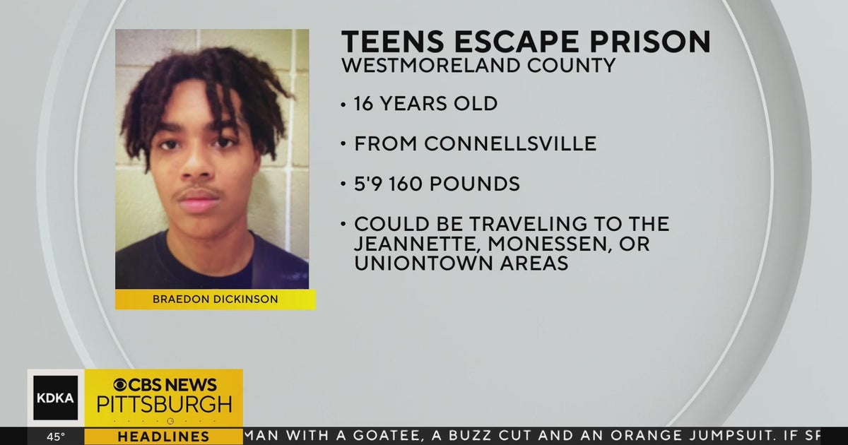 Police searching for escaped teenagers - CBS Pittsburgh