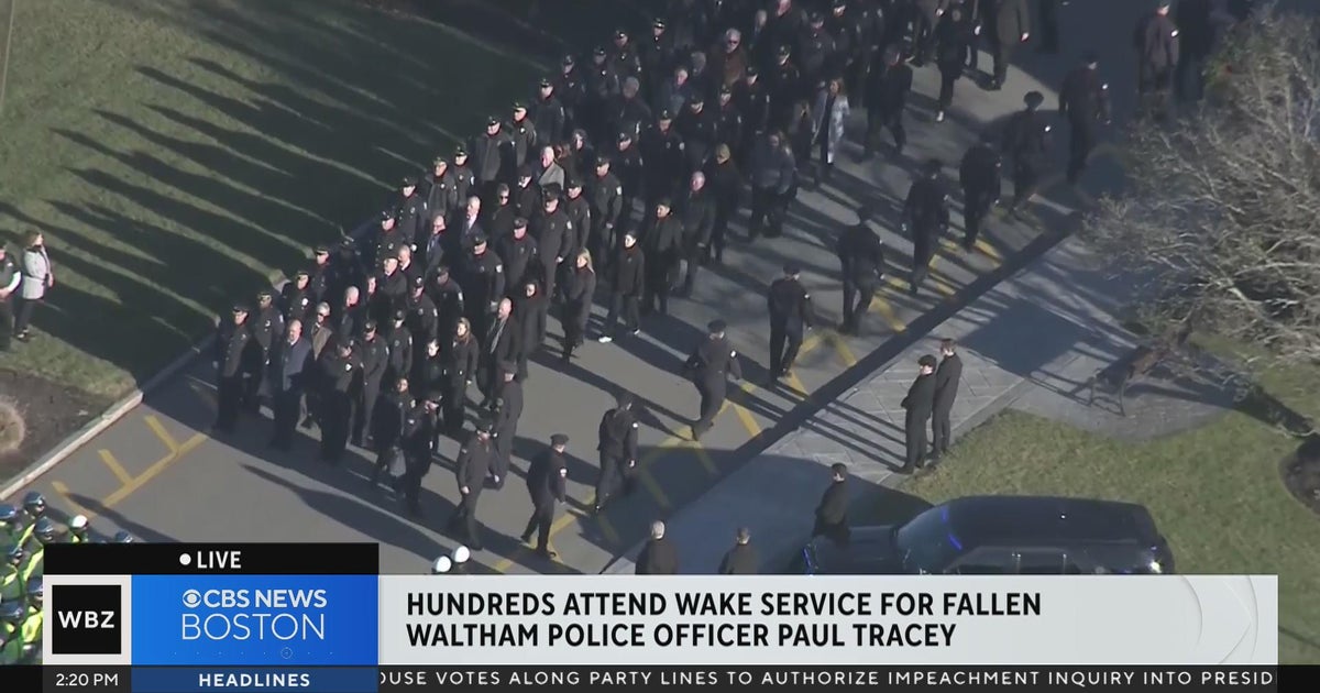 Hundreds attend wake for fallen Waltham police officer Paul Tracey ...