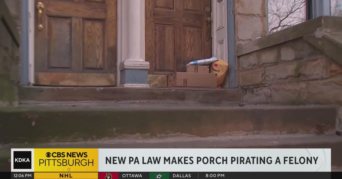 Porch pirating now a felony in Pennsylvania - CBS Pittsburgh