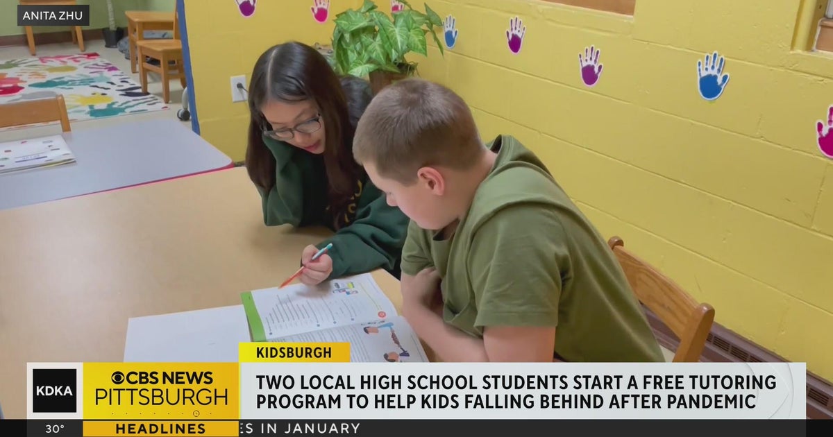 2 Pittsburgh-area high school students create free tutoring program - CBS Pittsburgh