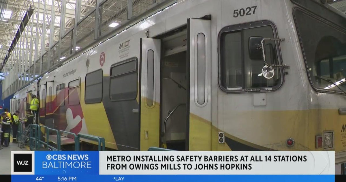 Metro installing safety barriers at all 14 stations - CBS Baltimore