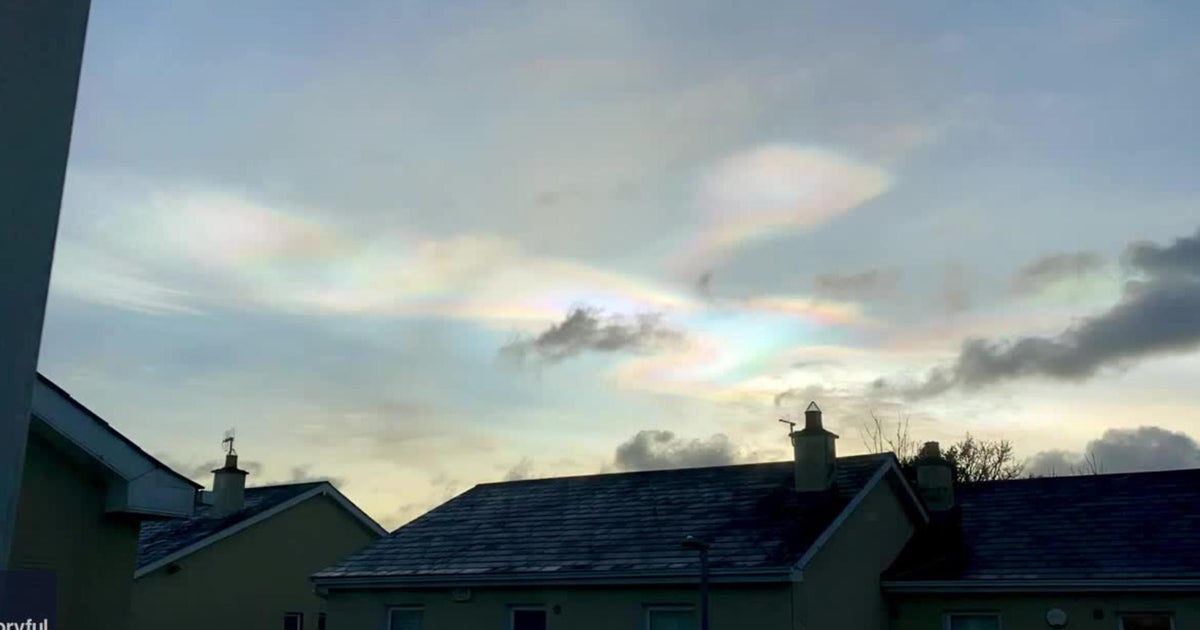 Rare "rainbow cloud" spotted over Dublin, Ireland - CBS News