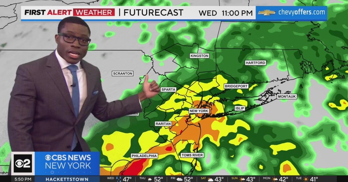 First Alert Weather: Tracking Wednesday night's rain - CBS New York