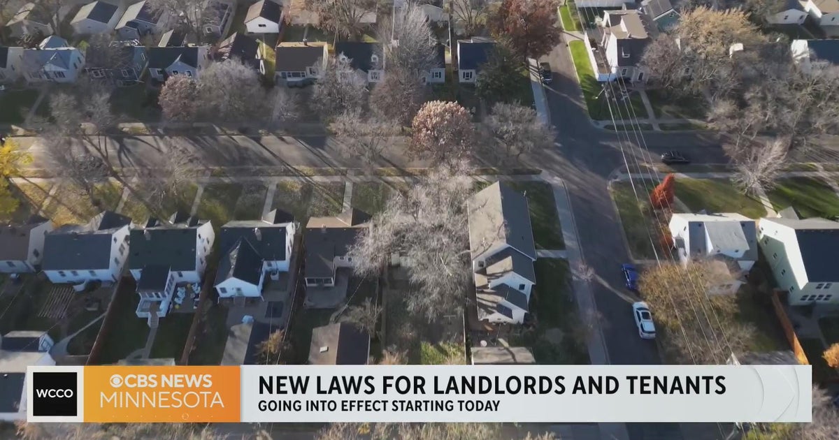 New laws for landlords, tenants go into effect - CBS Minnesota