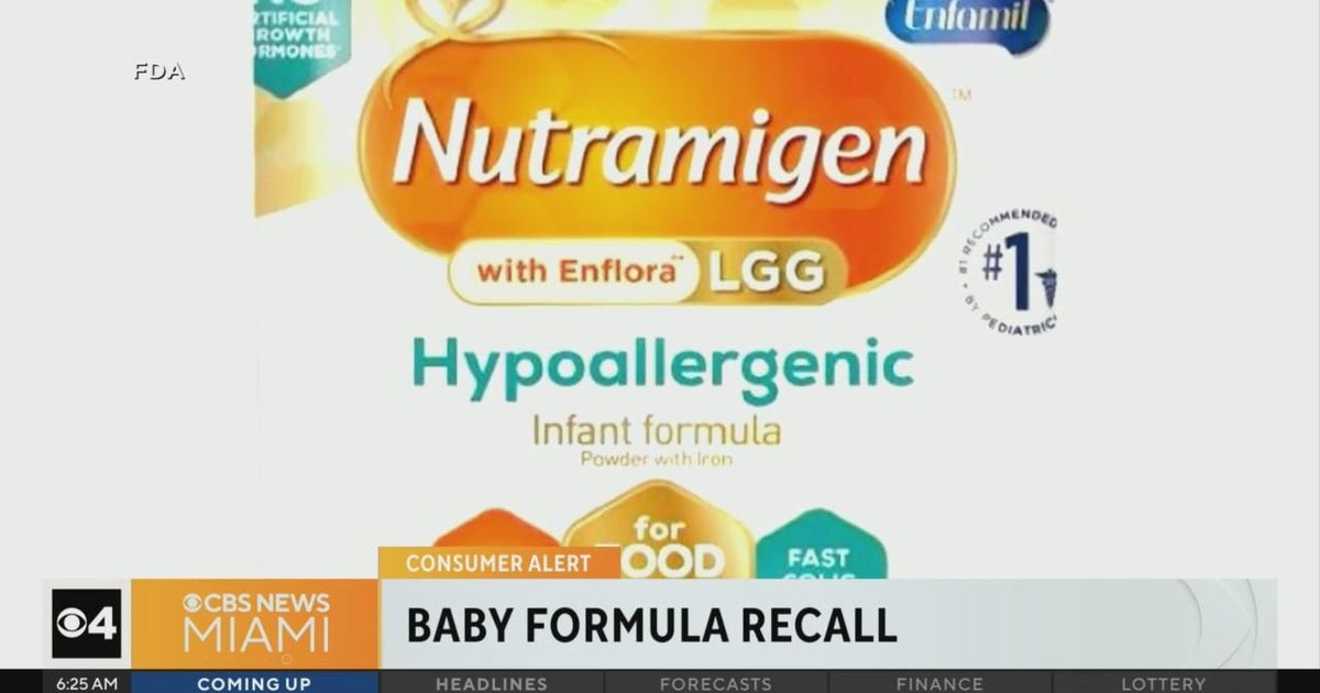 FDA reporting another infant formula recall - CBS Miami