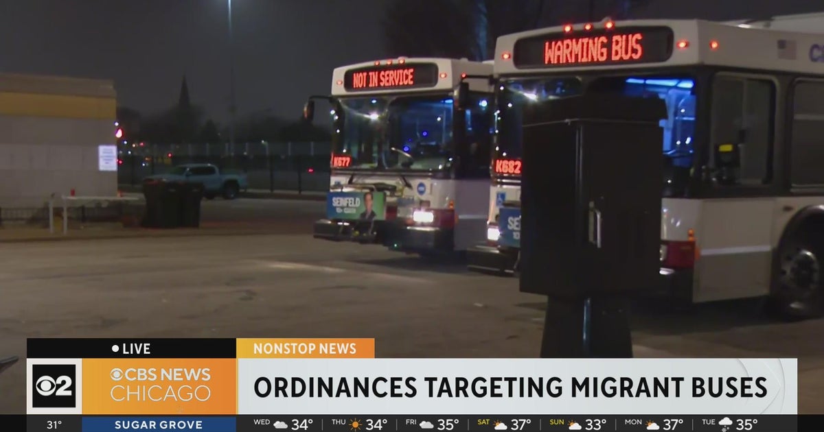 New ordinances targeting migrant buses - CBS Chicago