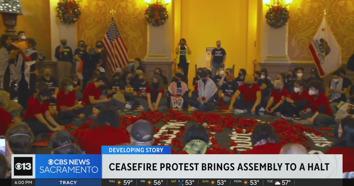 Capitol Assembly session disrupted by protesters calling for Gaza ...