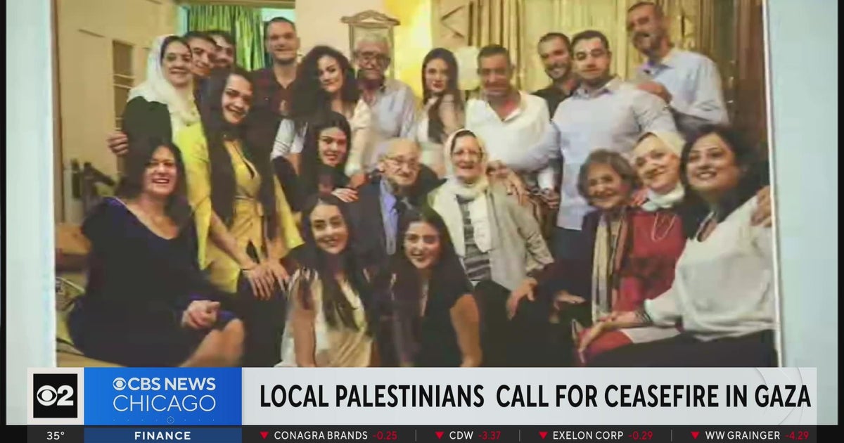 Chicago area Palestinians call for ceasefire in Gaza - CBS Chicago