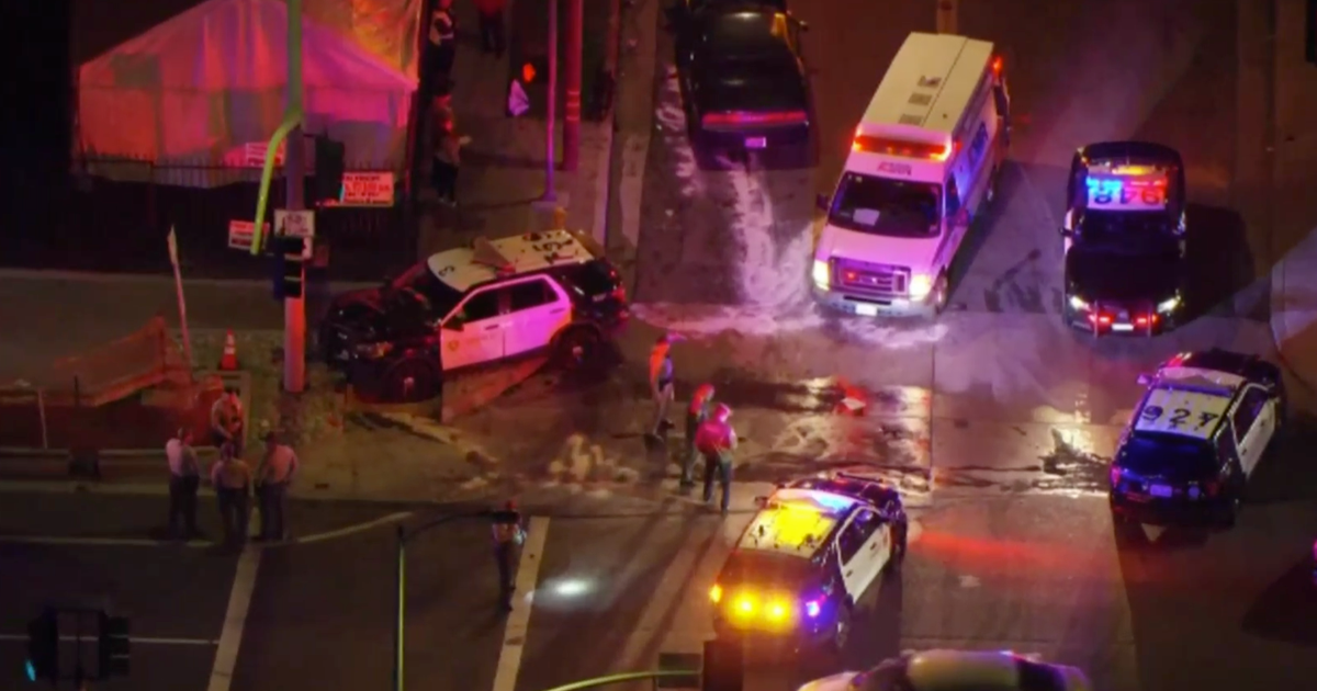 Two LASD deputies injured during crash in South Los Angeles - CBS Los ...