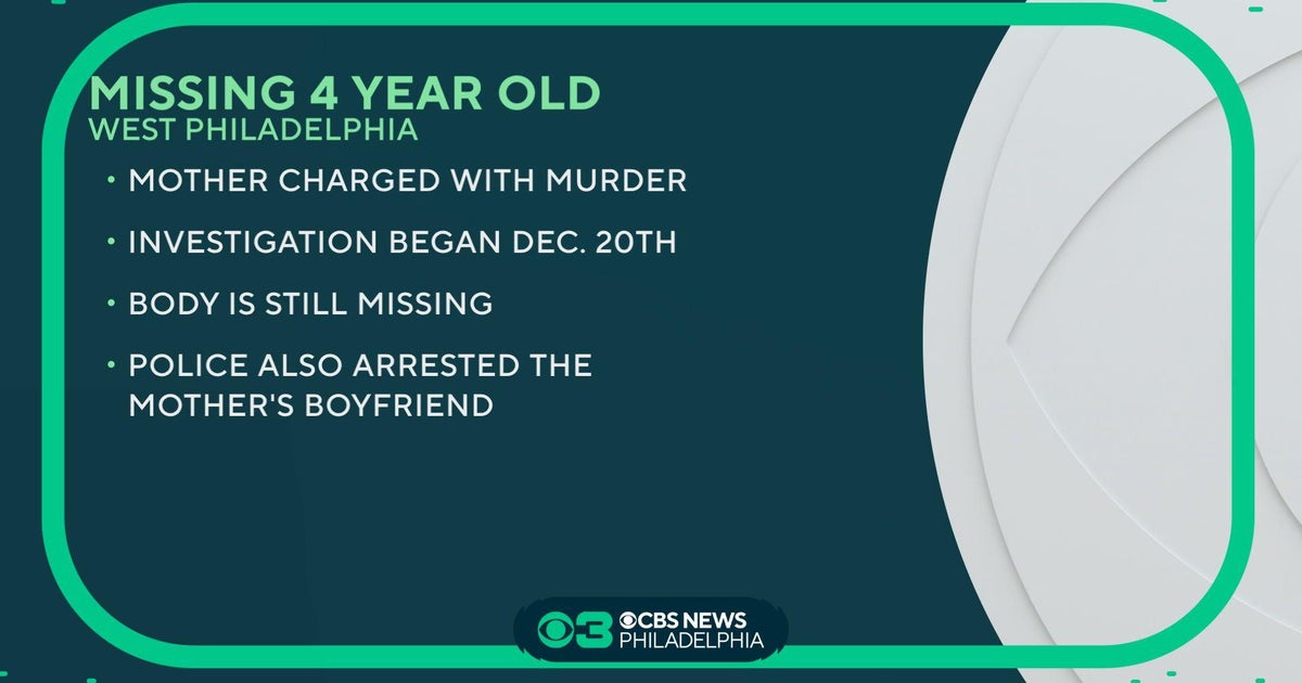 Philadelphia mother charged with murdering 4-year-old son - CBS ...