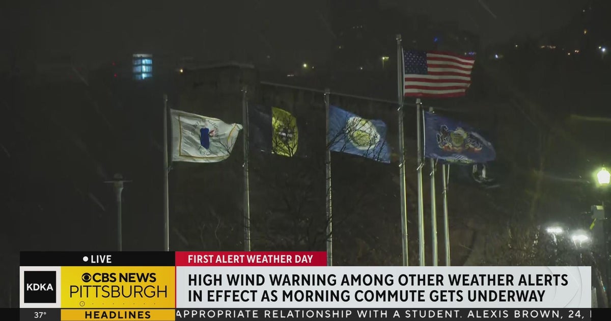 High wind warning in effect as morning commute gets underway - CBS ...
