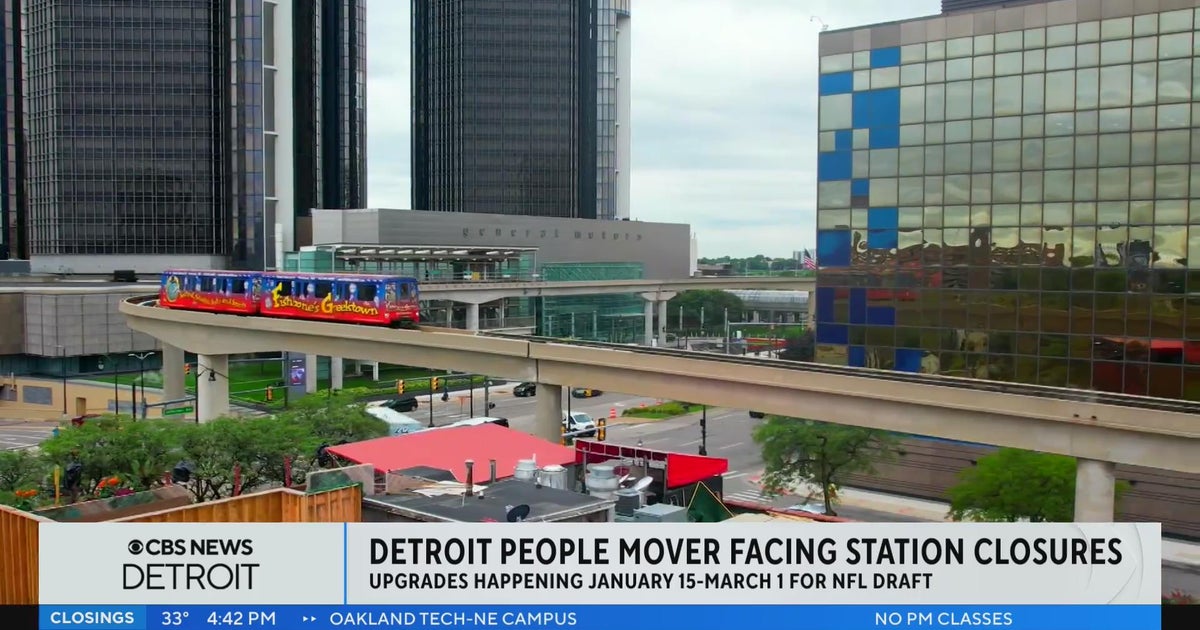 Some Detroit People Mover stations to close for system upgrades - CBS ...