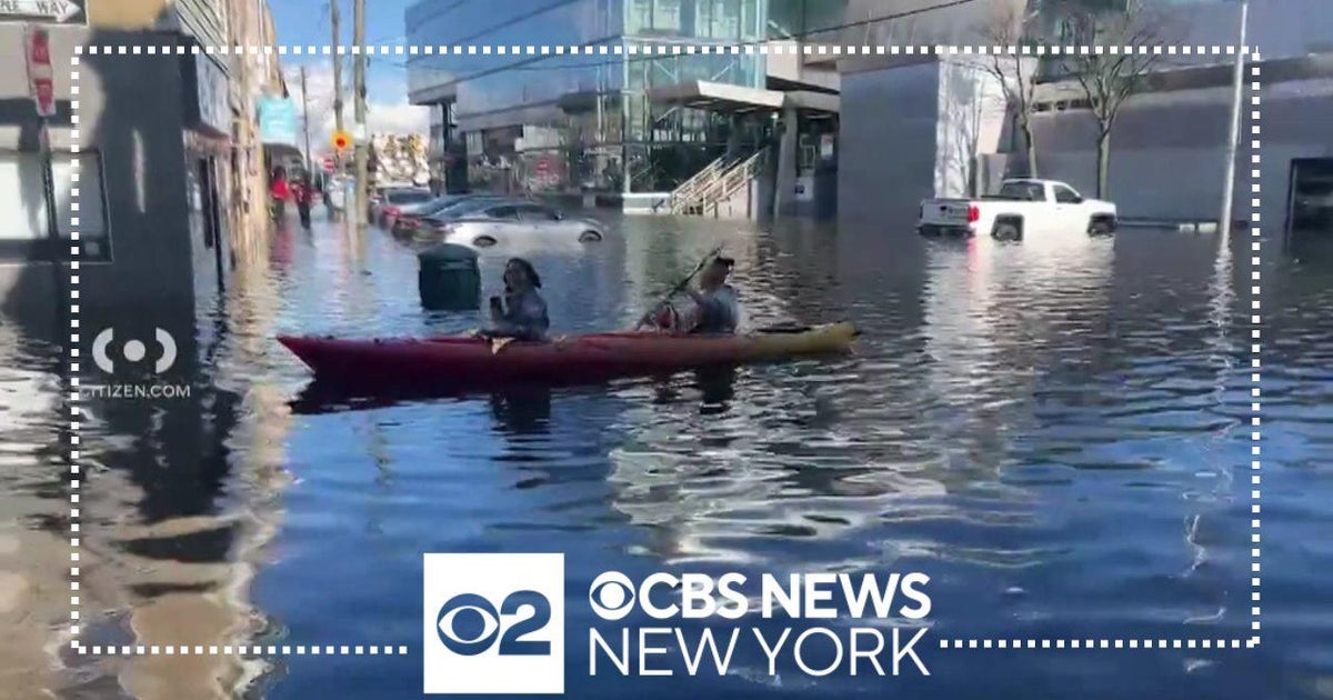 Queens streets resemble rivers after heavy rain causes floods - CBS New ...