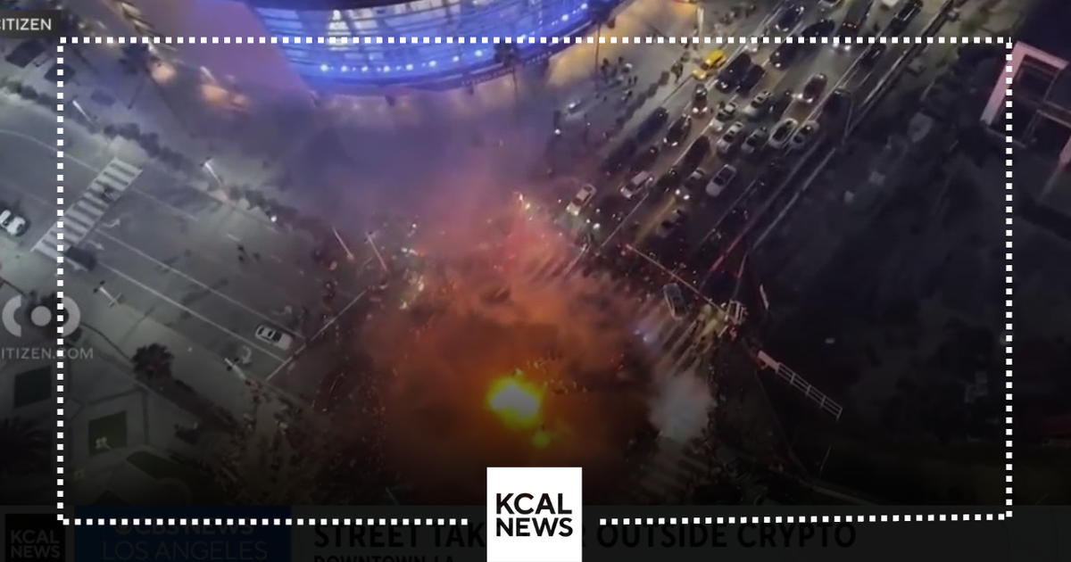 Group at street takeover sets off fireworks, lights fire near Crypto ...