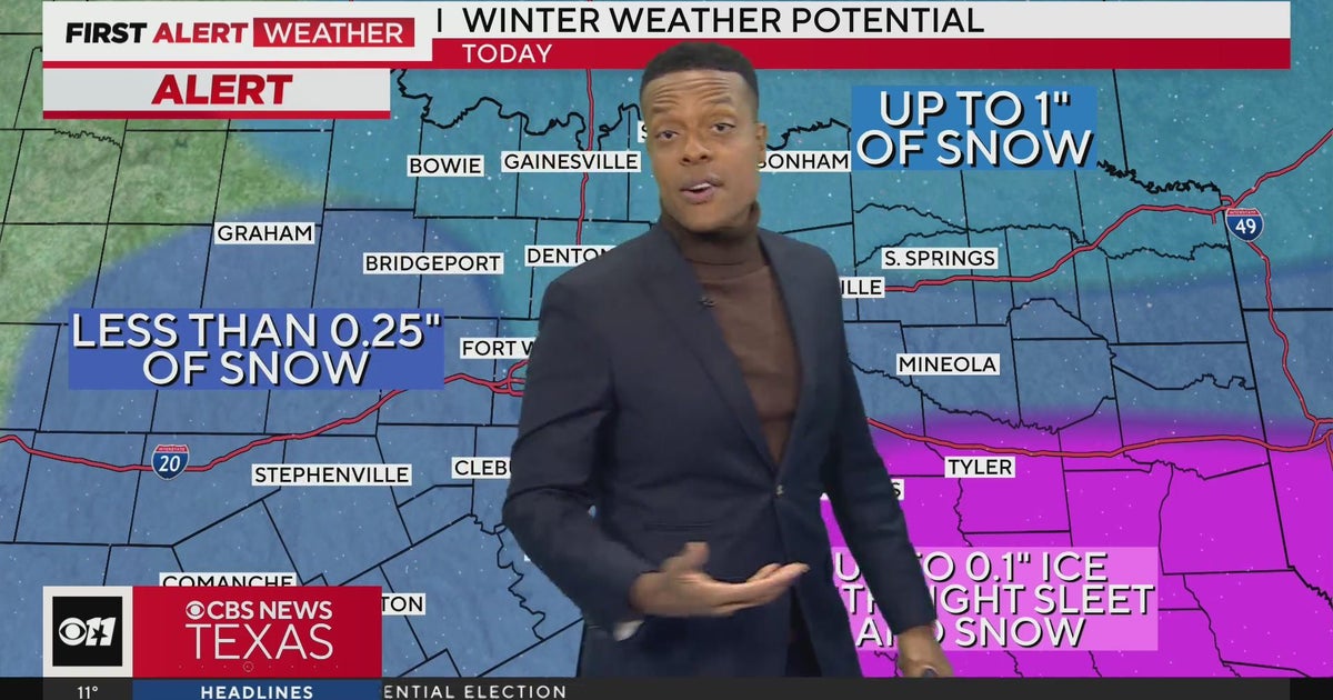 Winter weather advisory for dangerous cold and wintry mix - CBS Texas