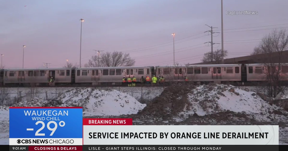 CTA Orange Line train derails, delays, limited service expected - CBS ...