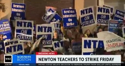 Newton teachers union votes to go on strike - CBS Boston