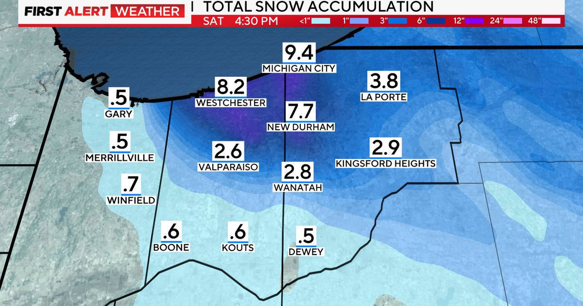 Heavy lake effect snow in NW Indiana contunues through Saturday - CBS ...