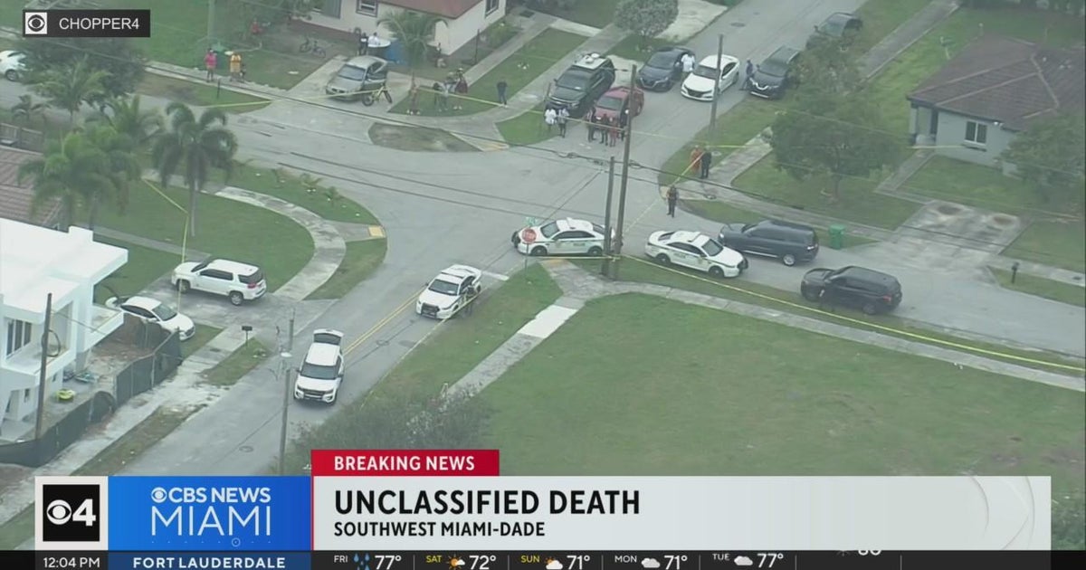 Death investigation in Southwest Miami-Dade - CBS Miami