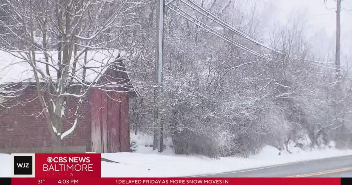 Snow slams into Maryland for the second time in 2024 - CBS Baltimore