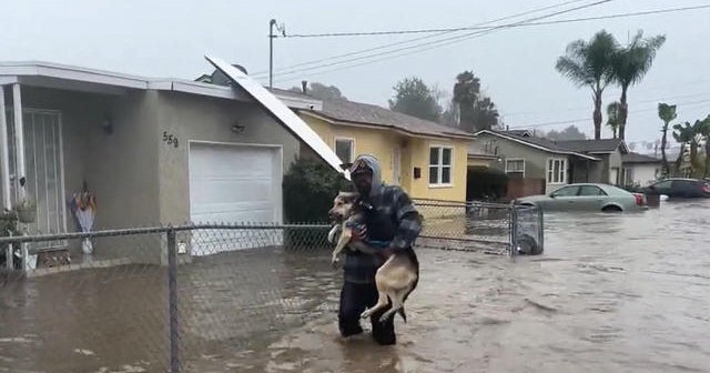 Massive storm causes widespread flash flooding in California - CBS News