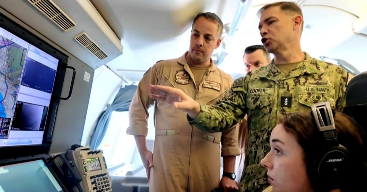 A look aboard a recon plane patrolling the Red Sea - CBS News