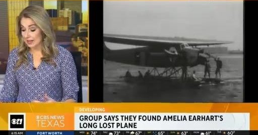 Group says they found Amelia Earhart's long-lost plane - CBS Texas