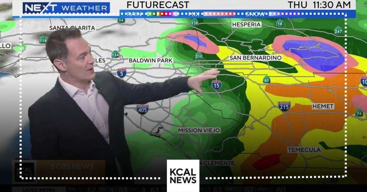 Rain totals from morning storm in SoCal - CBS Los Angeles