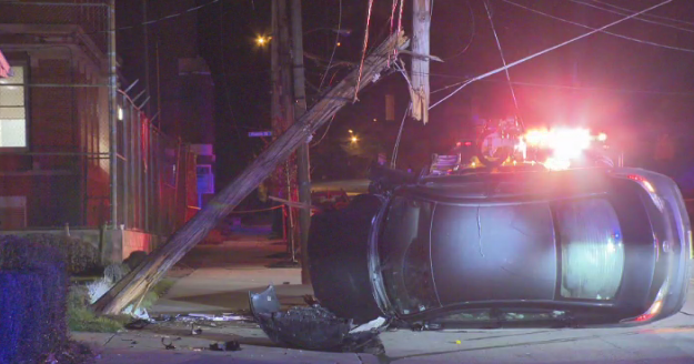 Violent crash in Pittsburgh's Hill District brings down wires, knocks ...