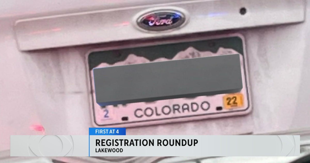 Lakewood police to do license plate registration round-up - CBS Colorado