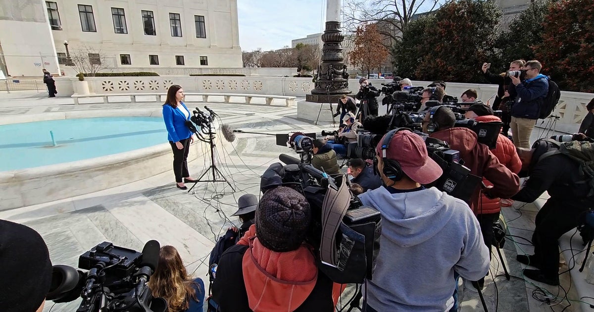 Colorado Secretary of State Jena Griswold after Supreme Court hearing ...