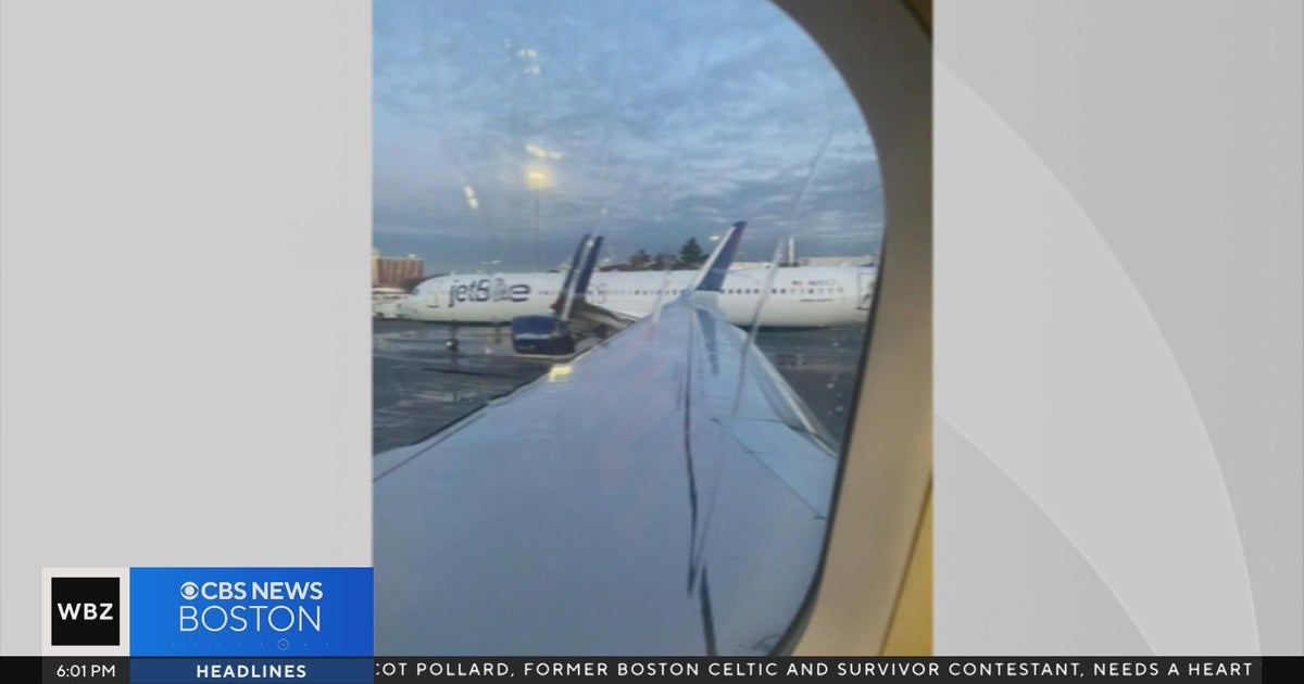 JetBlue planes hit each other on ground at Logan Airport while de-icing ...