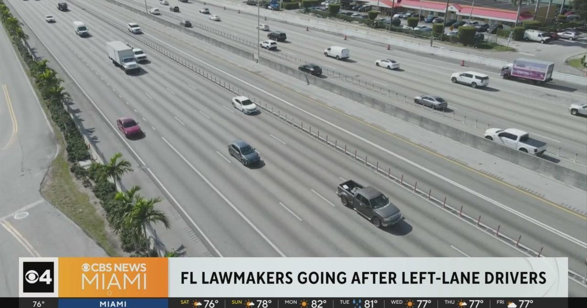 Florida lawmakers going after left-lane drivers - CBS Miami