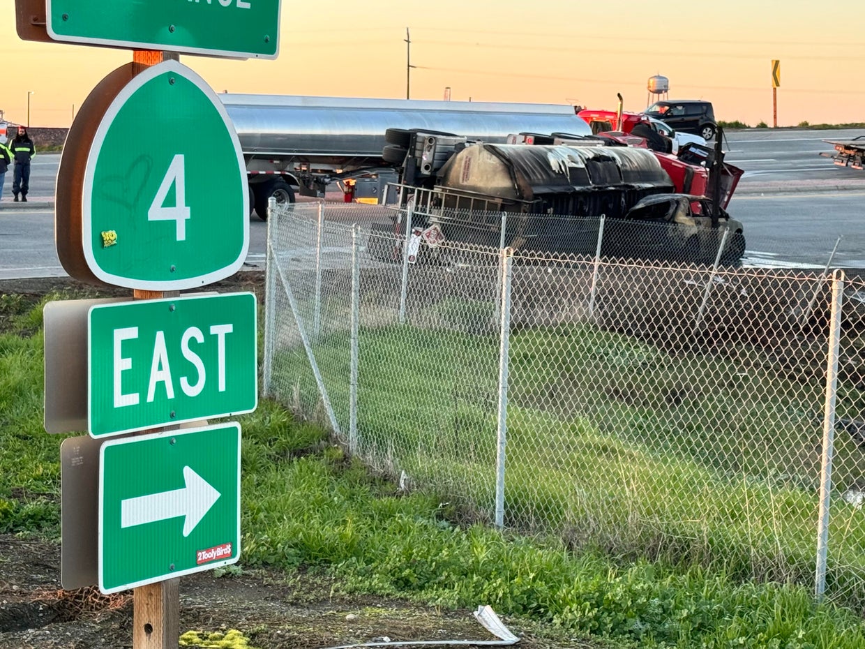 Fuel truck catches on fire after crash in Stockton, several closures in ...