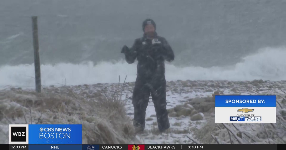 Winter storm brings snow, wind and waves to Cape Cod - CBS Boston