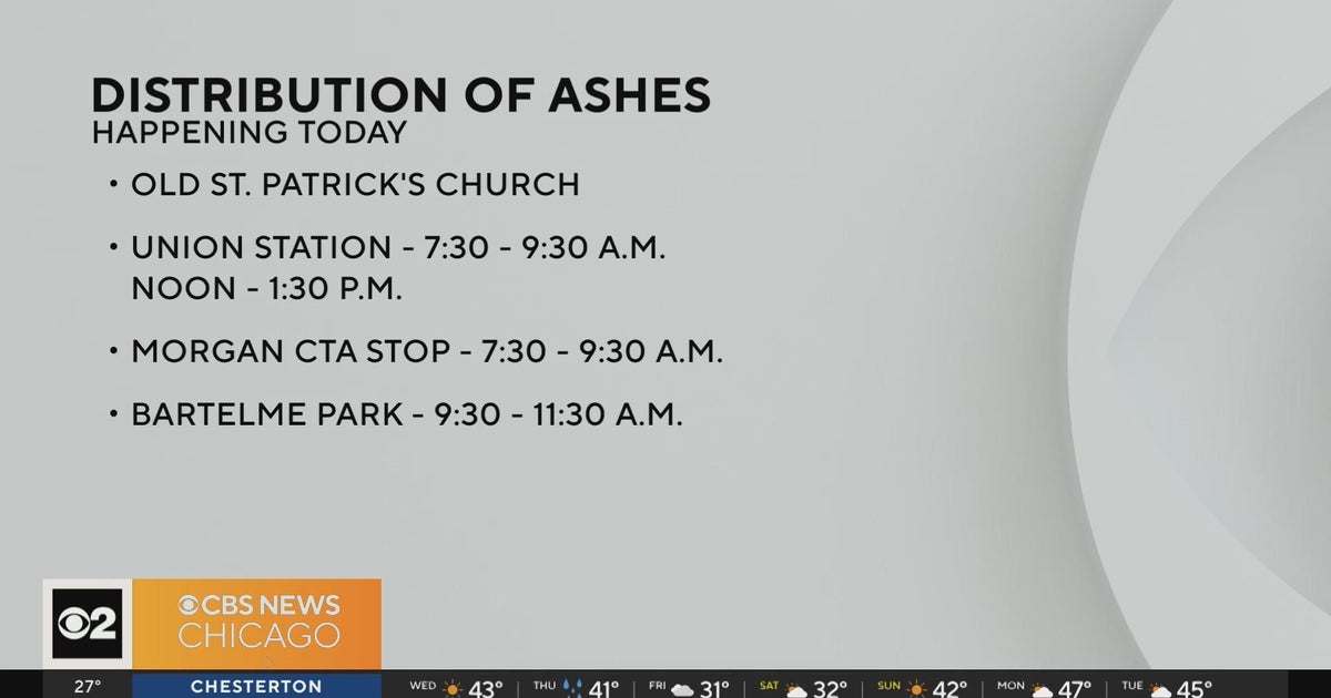 Where to get ashes in Chicago for Ash Wednesday - CBS Chicago