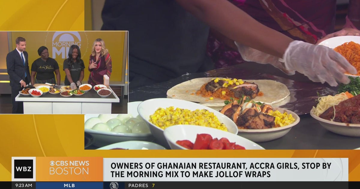 Owners of Ghanaian restaurant "Accra Girls" make Jollof Wraps on the ...