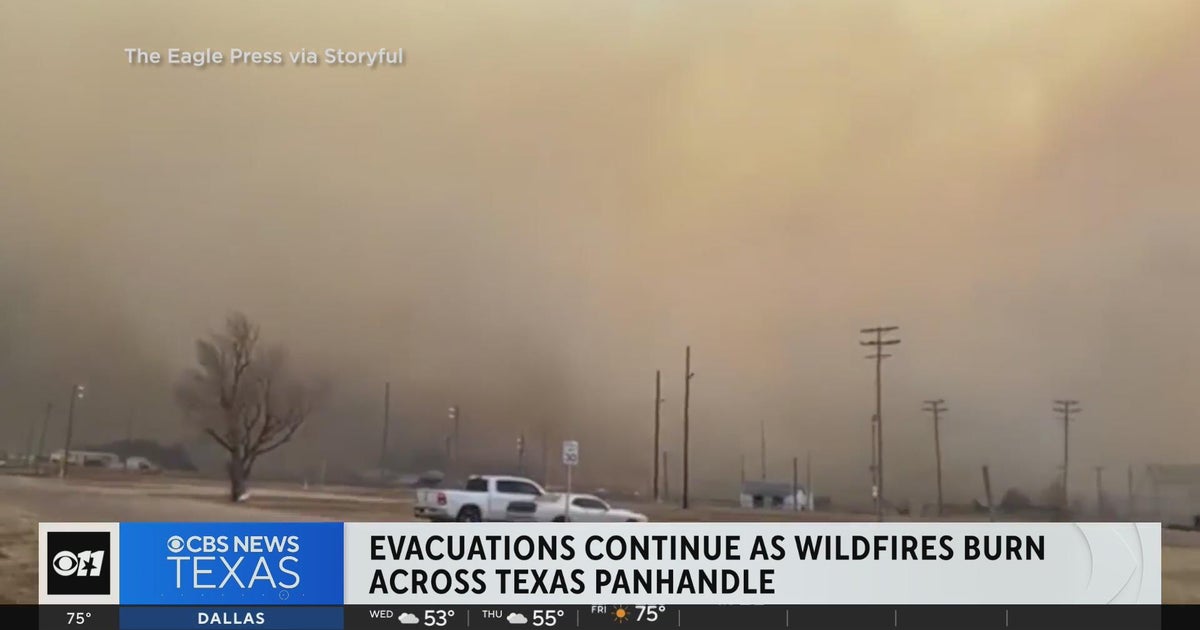 Massive wildfires cause evacuations in Texas panhandle - CBS Texas