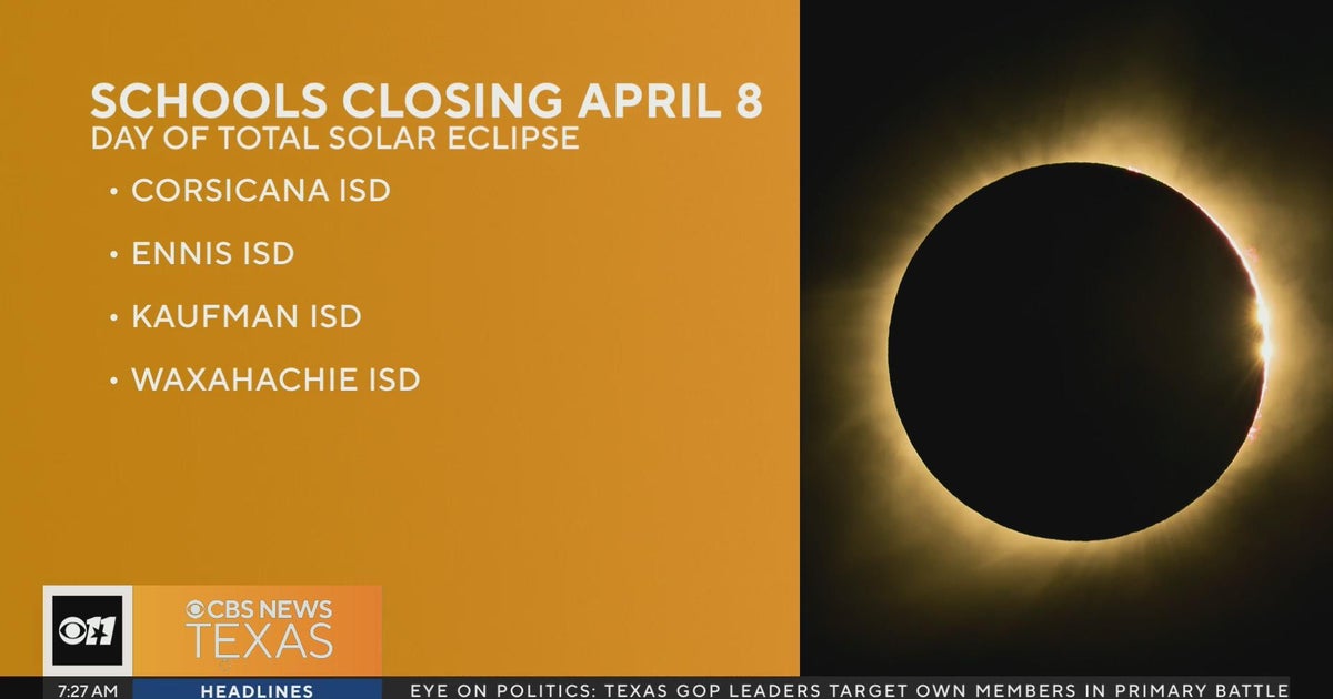 Schools closing for April's total solar eclipse - CBS Texas