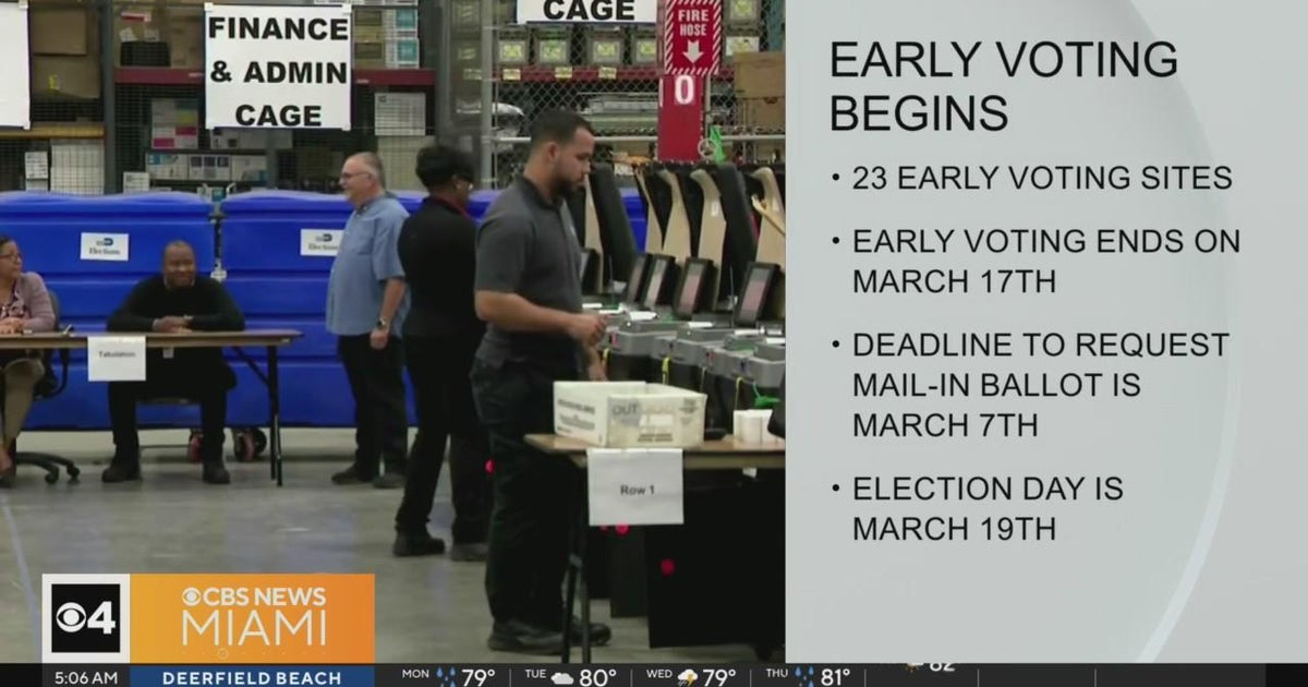 Early voting begins Moday - CBS Miami