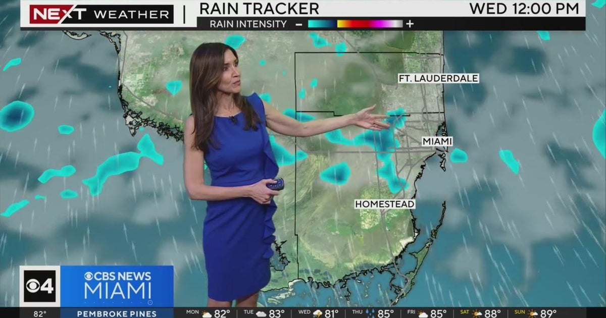 Spotty showers and storms this week. - CBS Miami