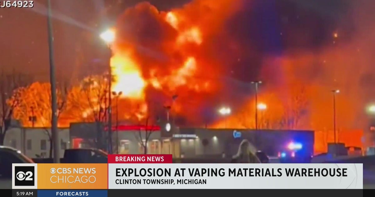 Explosion at vaping materials warehouse in Michigan - CBS Chicago