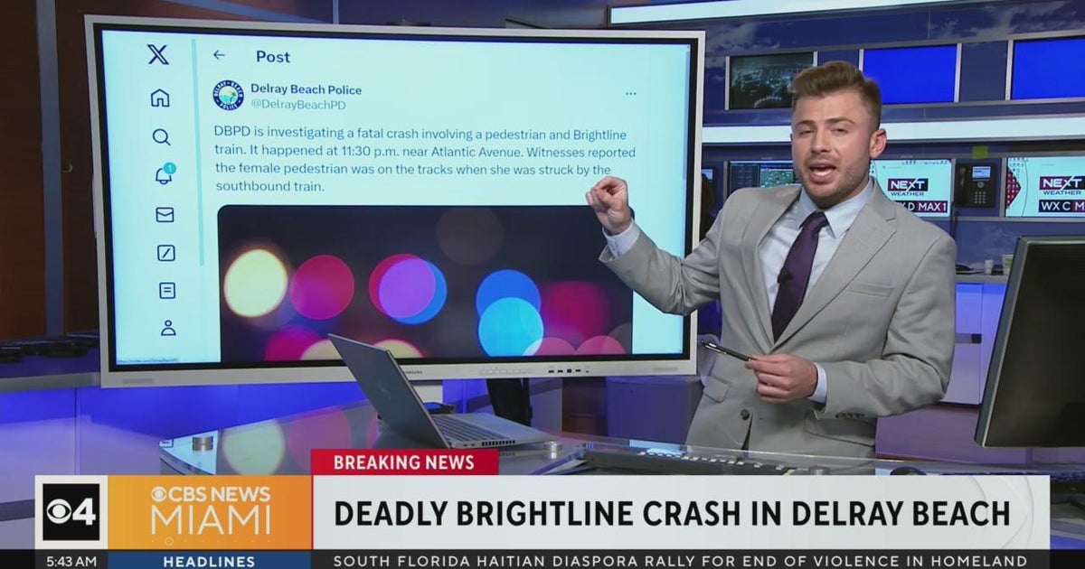 Deadly Brightline train crash in Delray Beach - CBS Miami