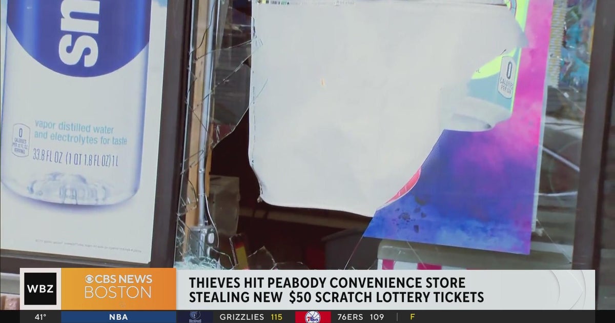 Thieves grab scratch tickets after smashing into two Massachusetts ...