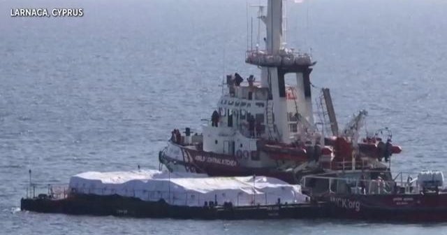 First aid ship sets sail for Gaza - CBS News
