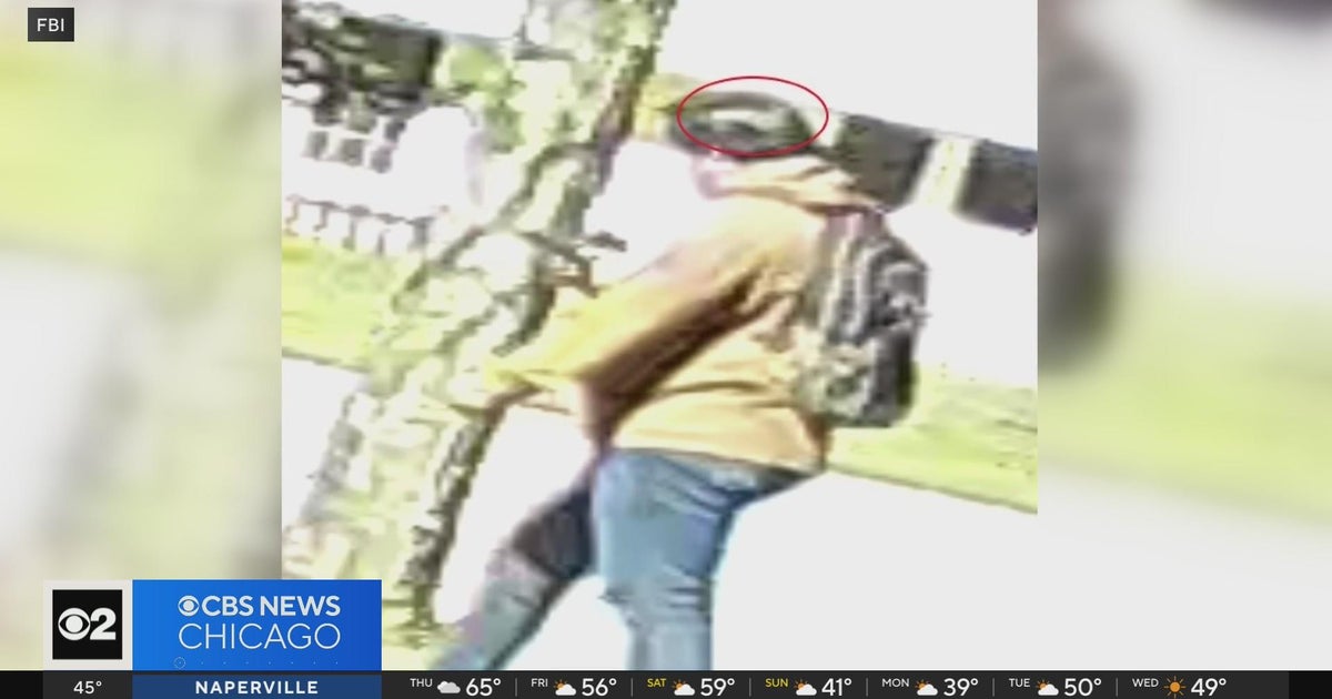 Images of suburban Chicago bank robbery suspect released by FBI - CBS ...