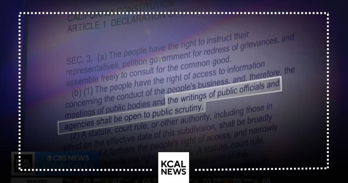 A look at California's issues with being open and transparent | KCAL ...
